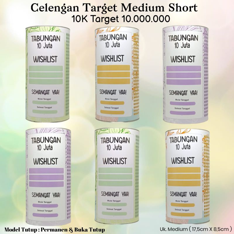 Jual Celengan Target Murah 10k Target 10jt Celengan Viral Buka Tutup ...