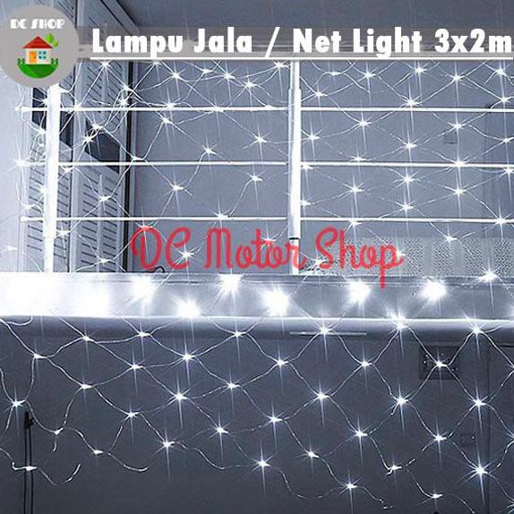 Jual Lampu Natal / Hias Lampu Led Jala / Jaring / Net Light 3x2 M / 3 x ...