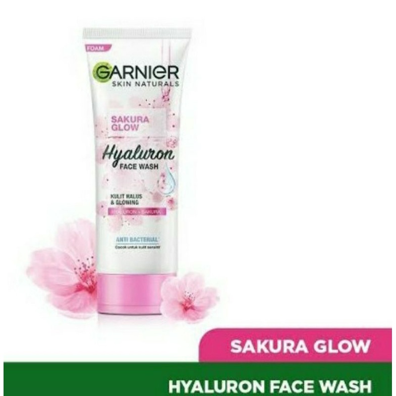 Jual Garnier Sakura Glow Hyaluron Face Wash Pembersih Wajah 100ml