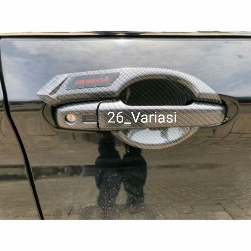Jual Paket Cover Handle+Outer Mangkok Carbon Glossy ALL NEW AVANZA 2022 | Shopee Indonesia