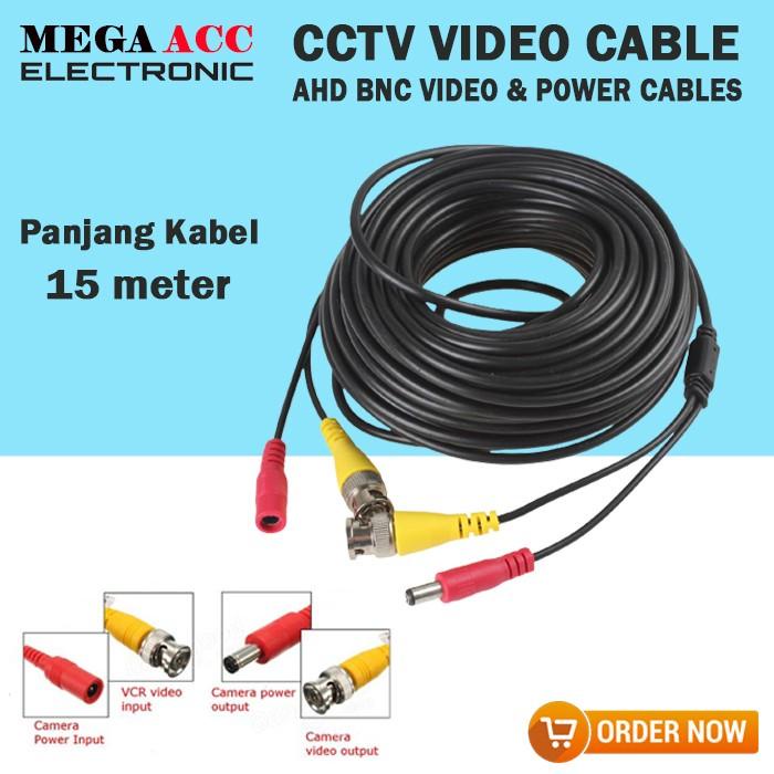 Jual Kabel Cctv Cable For Cctv 15M - Bnc Cable Power Video Plug And ...