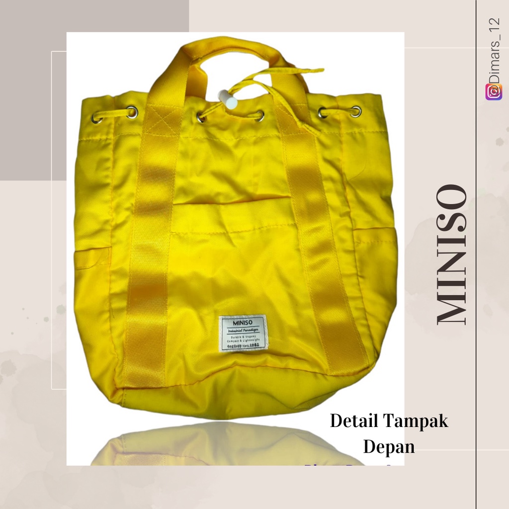 Jual PRELOVED Miniso - Ransel Kuning | Shopee Indonesia