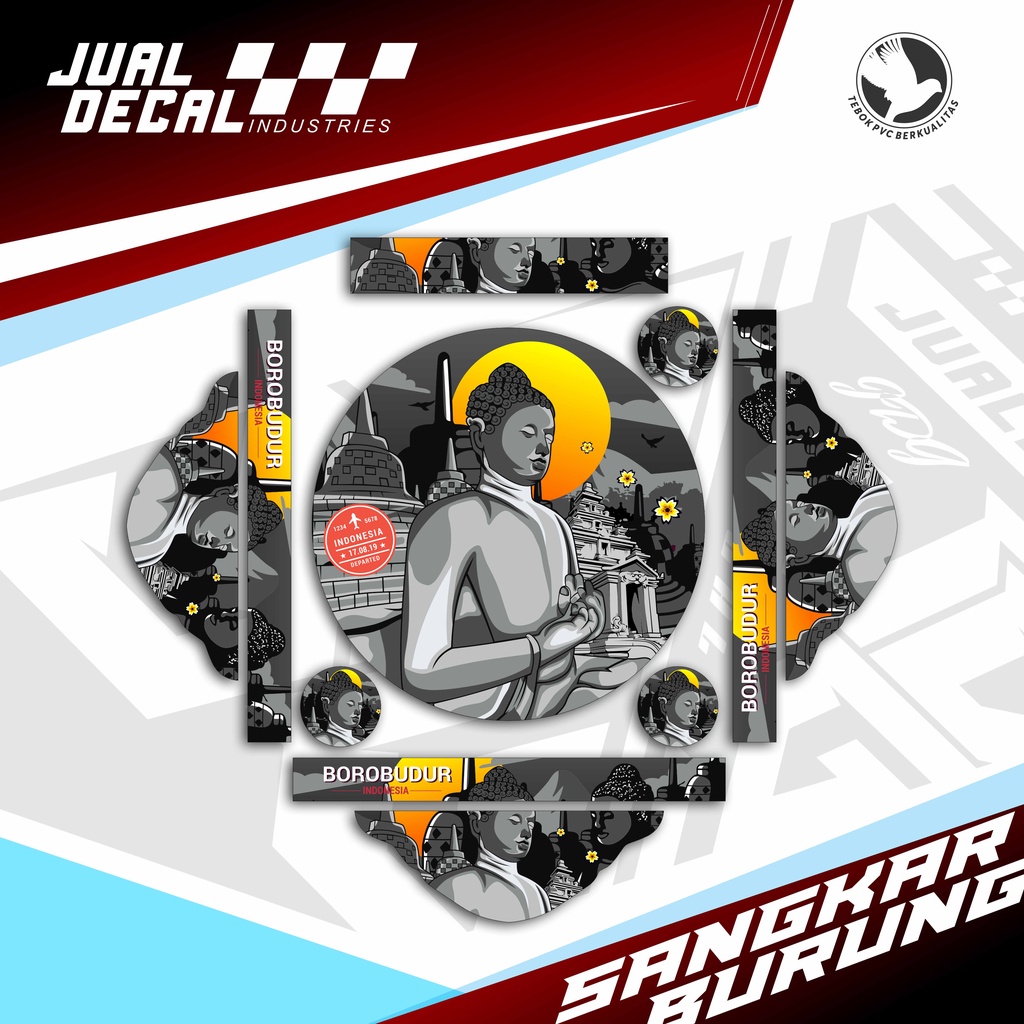 Jual Stiker Tebok Love Bird Borobudur Jawa Sticker Sangkar Burung ...