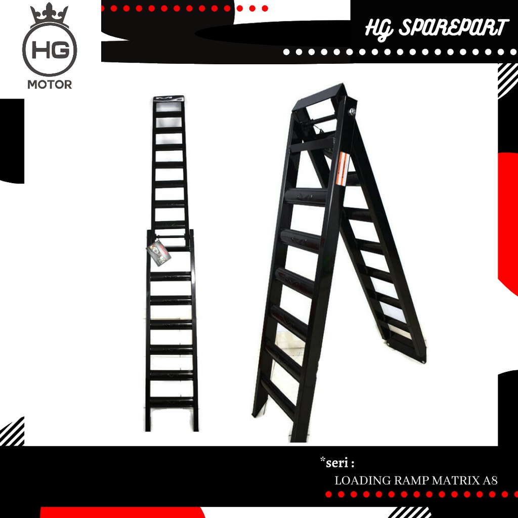 Jual LOADING RAMP TANGGA MOTOR KE MOBIL MATRIX A8 FOLDING RAMP | Shopee ...
