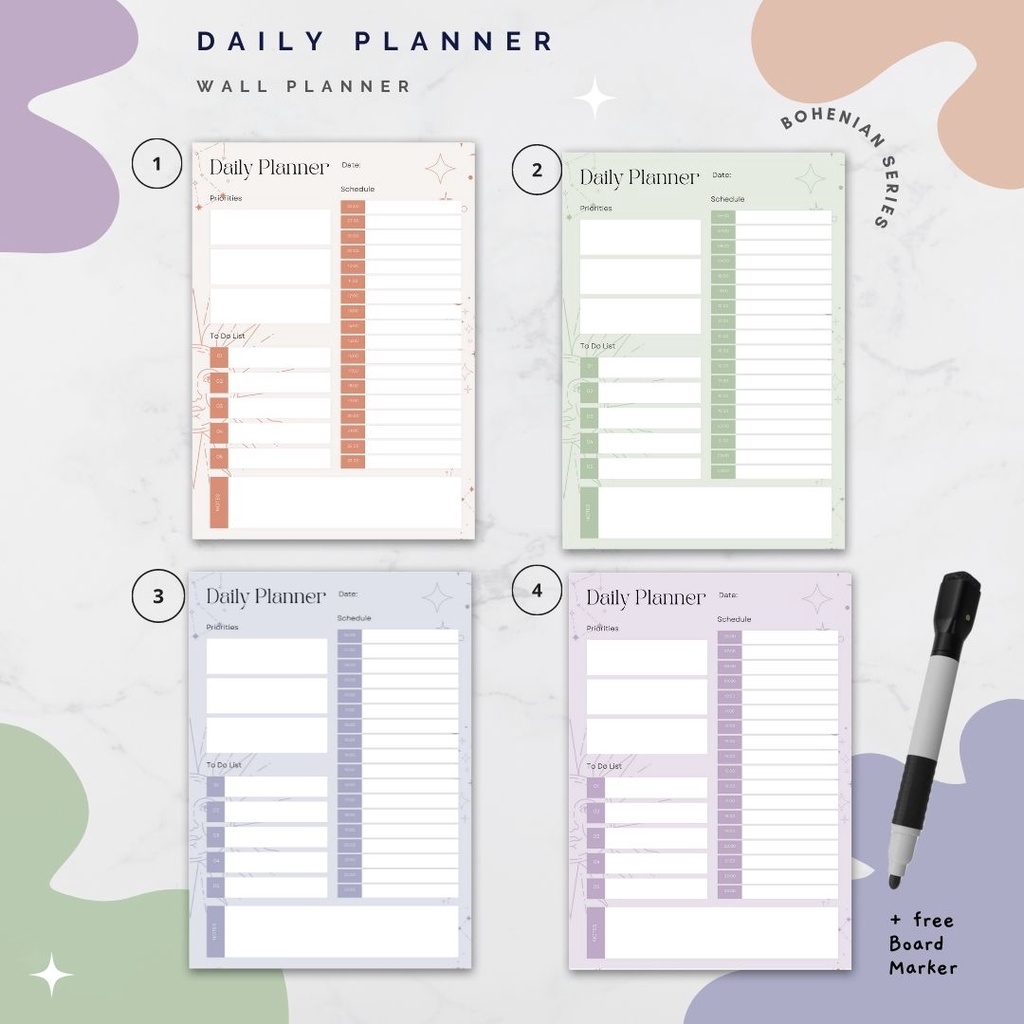 Jual Wall Planner Solucine - Bohemian Series - Yearly Planner, Monthly ...