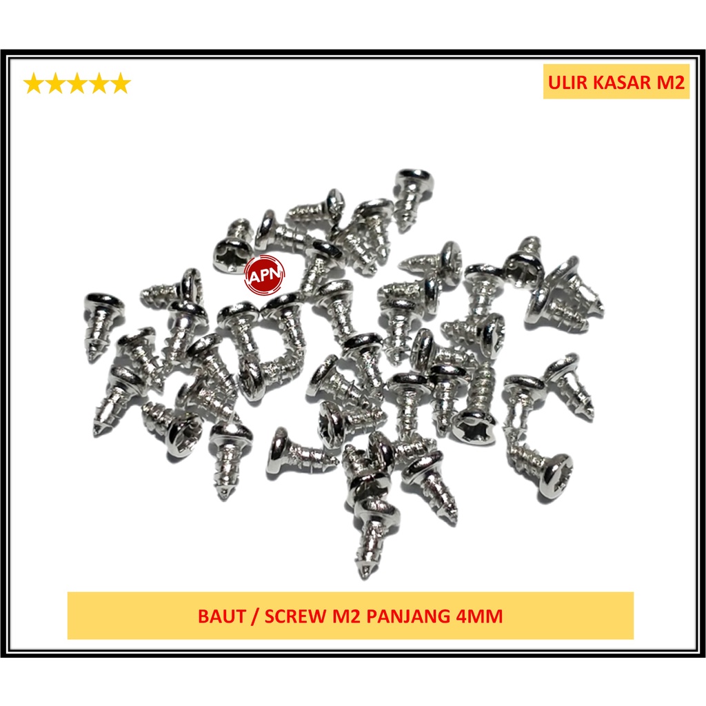 Jual BAUT / SCREW TAPPING M2 4MM KEPALA BULAT / UJUNG RUNCING | Shopee ...