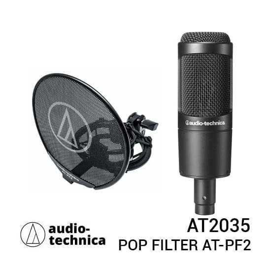 Jual Paket Mic Condenser Audio Technica AT2035 + AT-PF2 Pop Filter ...