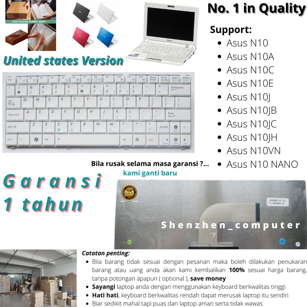 Jual Keyboard Asus n10 n10a n10c n10e n10j n10jb n10jc n10jh n10vn n10 ...