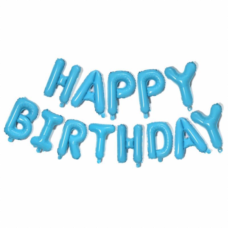 Jual BALON FOIL HURUF HAPPY BIRTHDAY / BALON HAPPY BIRTHDAY SET / BALON ...