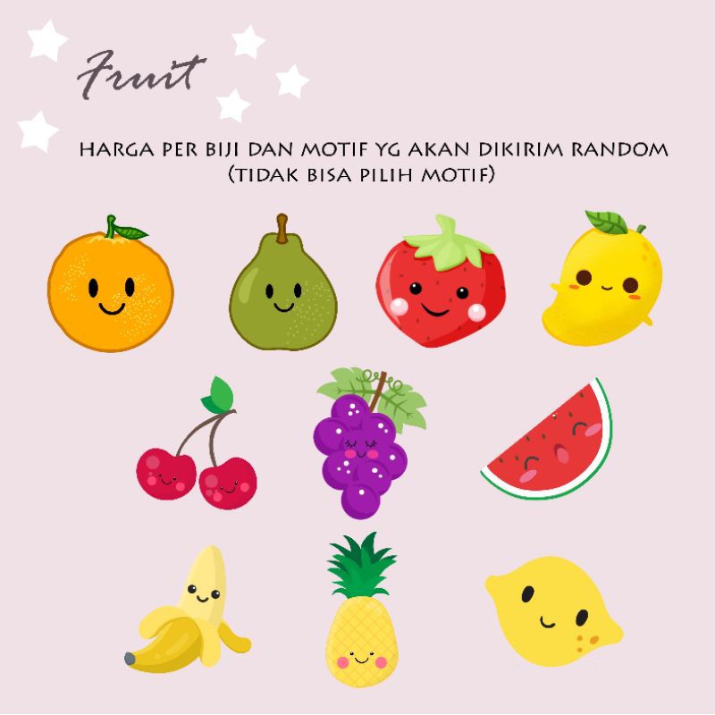 Jual STICKER AESTHETIC TROPICAL / UNICORN / BUAH / STIKER BUAH ; STIKER ...