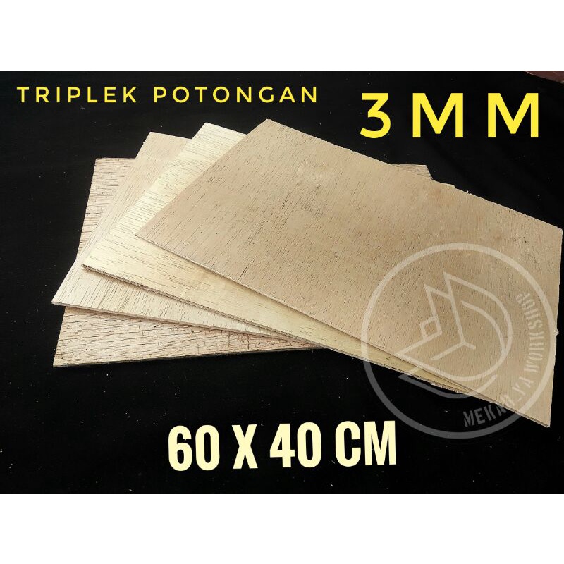 Jual Triplek kayu 3mm potongan 60x40cm | multiplek | bahan miniatur ...