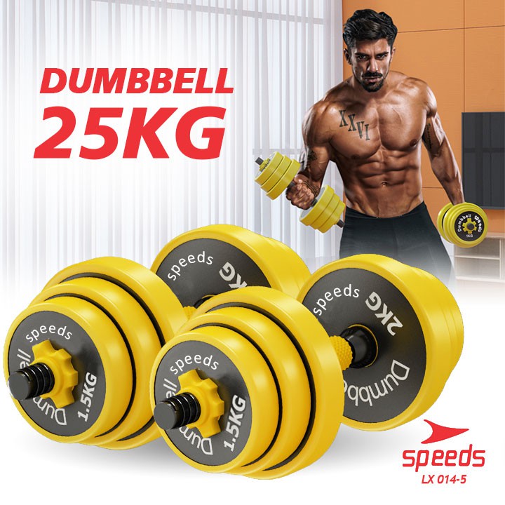 Jual SPEEDS Dumbell Barbel Set 25 Kg Tiang Angkat Beban Besi Dumbbell ...