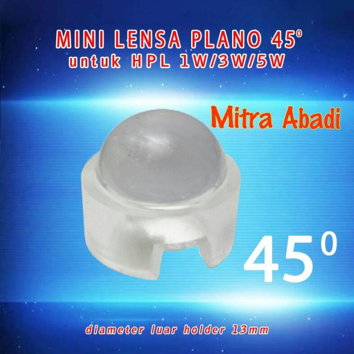 Jual Lensa MINI Plano-Convex 45 Derajat HPL 1W-5W Transparant ...