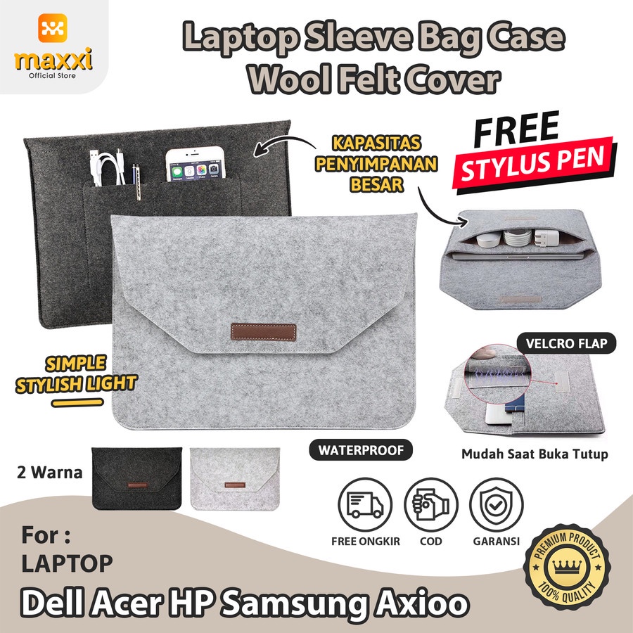 Jual Dell Acer HP Samsung Axioo Zyrex Laptop Bag Soft Cover Sleeve ...