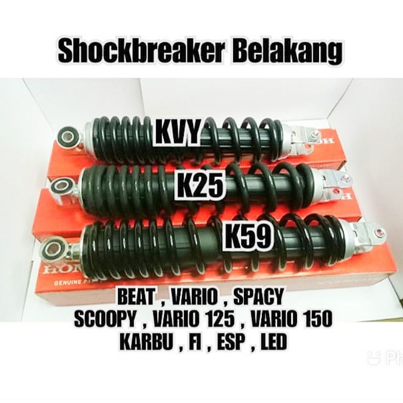 Jual SHOCKBREAKER BELAKANG K59/KZR,K25,KVY UNTUK HONDA MATIC VARIO BEAT SPACY SCOOPY FI LED 125 ...
