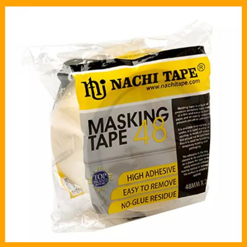 Jual Masking Tape Nachi Lakban Kertas 2 inch (48mm ) x 20 Yard | Shopee ...