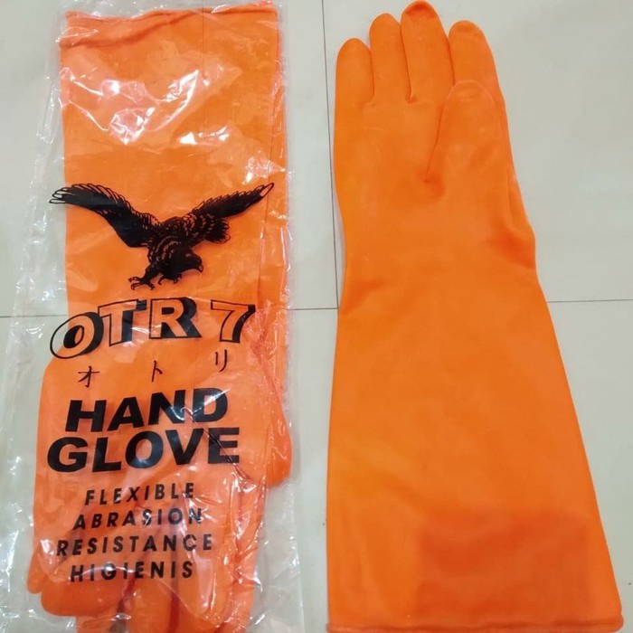 Jual Sarung Tangan Karet Latex OTR 7 panjang +-36cm / Hand Glove OTORY ...