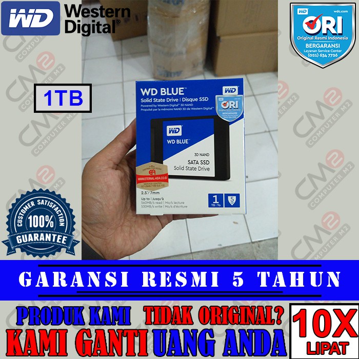 Jual SSD WD Blue 1TB 100% ASLI / ORIGINAL DAN BERGARANSI RESMI | Shopee ...