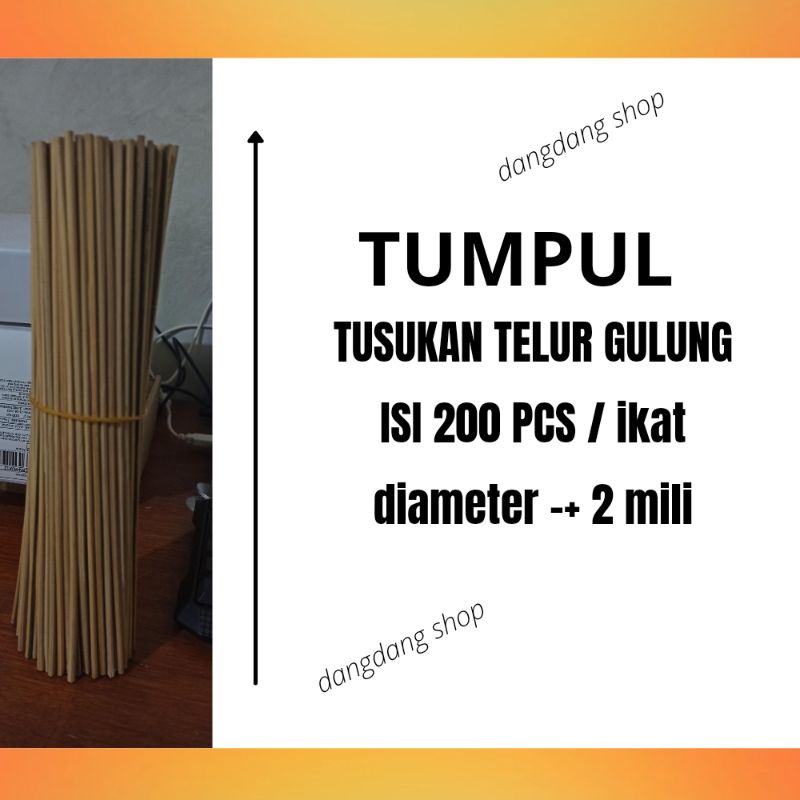 Jual Tusuk telur gulung tusukan telur gulung lidi telur gulung isi 200 ...