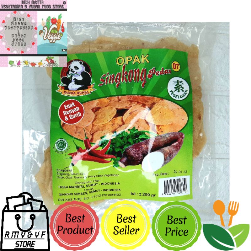 Jual Kerupuk Panda Dunia "Opak Singkong Pedas" / Opak Vegetarian Enak ...