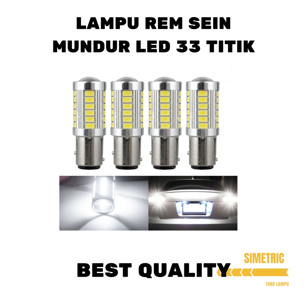 Jual Lampu LED Bayonet Rem Sein Mundur 1157 33 MATA Lensa Mobil Motor ...