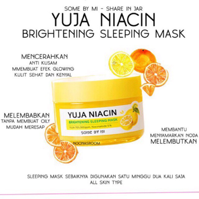 Jual SOMEBYMI Yuja Niacin Brightening Sleeping Mask 60gr | Shopee Indonesia