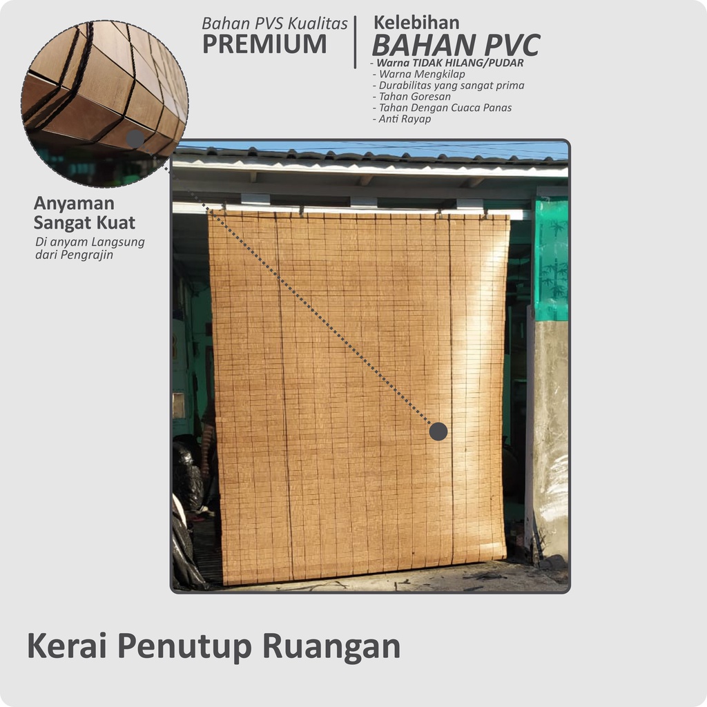 Jual Kerai Tirai Gulung PVC Penutup Ruangan , Penutup Garasi Motif ...