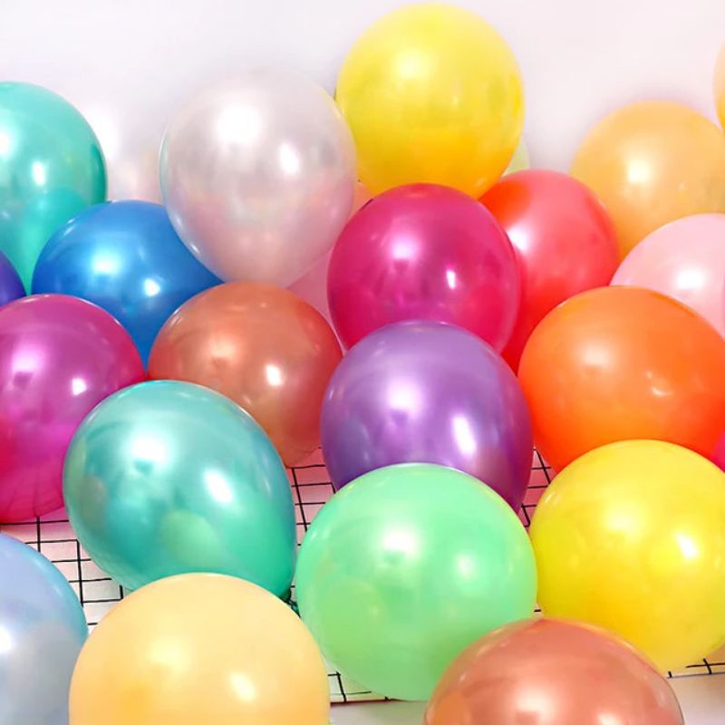 Jual Balon Metalik Warna Warni 12 inch 12" Decoration eceran tebal ...