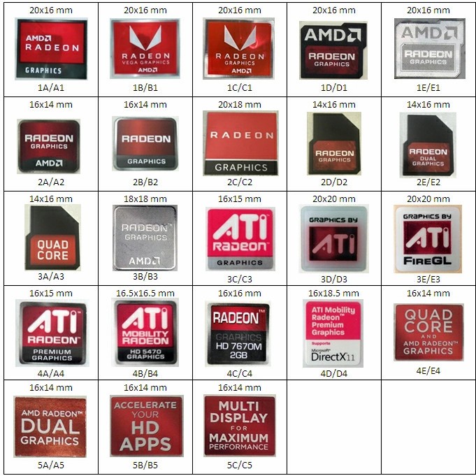 Jual Stiker Sticker AMD ATI Radeon Graphics Original - 1, D | Shopee ...