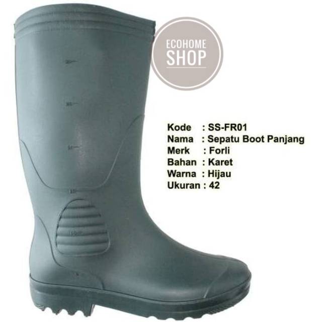 Jual MURAH Sepatu boot Forli Hijau/Hitam sepatu bot APD covid pria ...