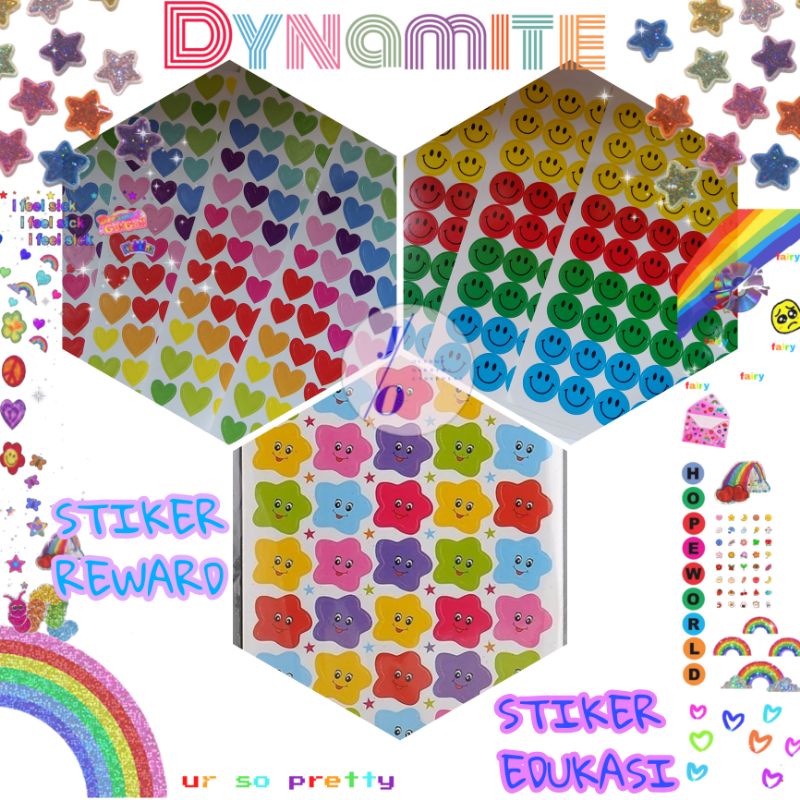 Jual STIKER REWARD Smiley Star Love Reward Sticker bintang HADIAH ...