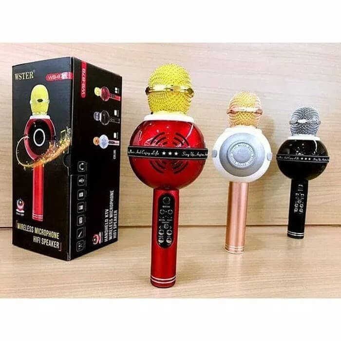 Jual WSTER WS878 Smile - Mic Microphone Bluetooth Wireless Karaoke | Shopee Indonesia