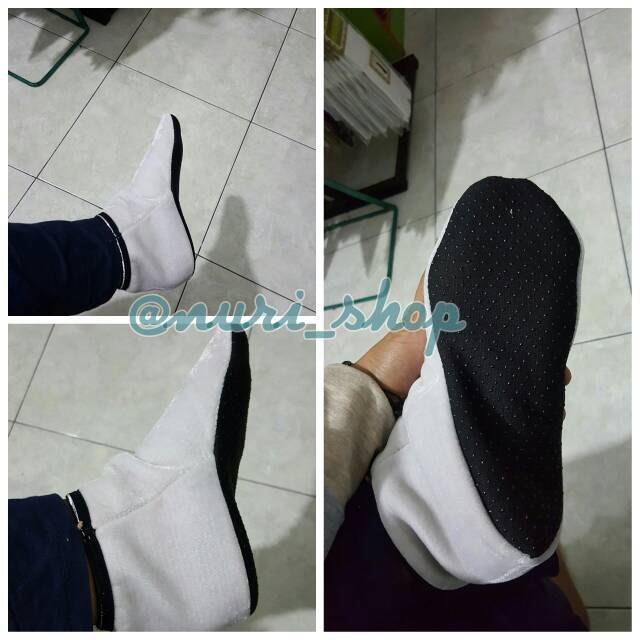 Jual Sepatu Tawaf Polos Tinggi Putih / Kaos Kaki Tawaf Sa'i Anti Selip ...
