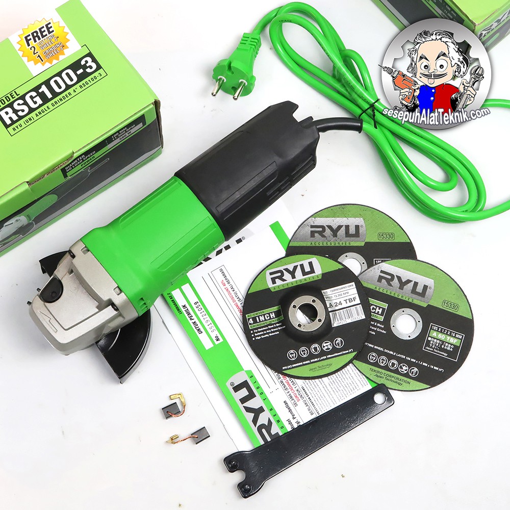 Jual Mesin Gerinda Tangan Tekiro RYU 4" Disc Angle Grinder Gerinda RYU 4 inch Gurinda RYU RSG ...