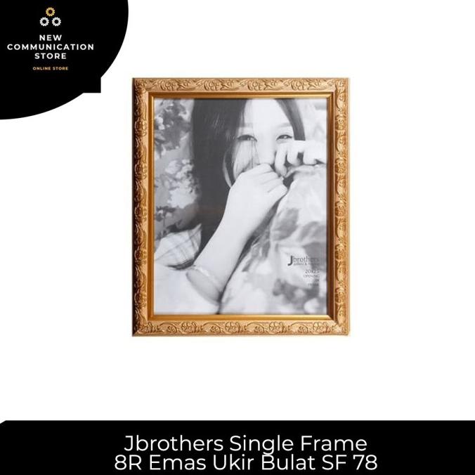 Jual Jbrothers Single Frame 8R Emas Ukir Bulat Sf 78 | Frame Foto Terbaru | Shopee Indonesia