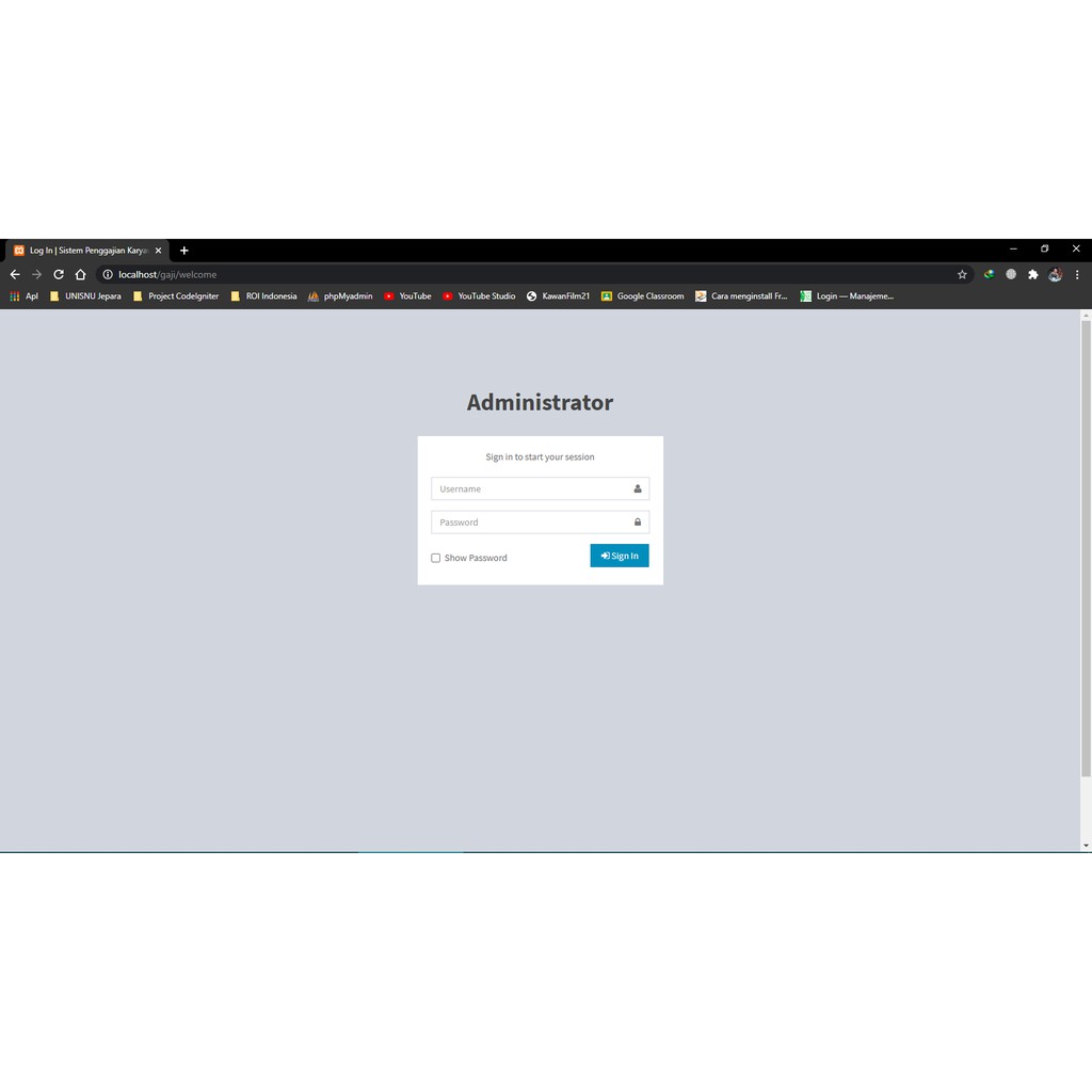 Jual Aplikasi Gaji Karyawan/Pegawai Sederhana Berbasis Website dengan Framework CodeIgniter ...