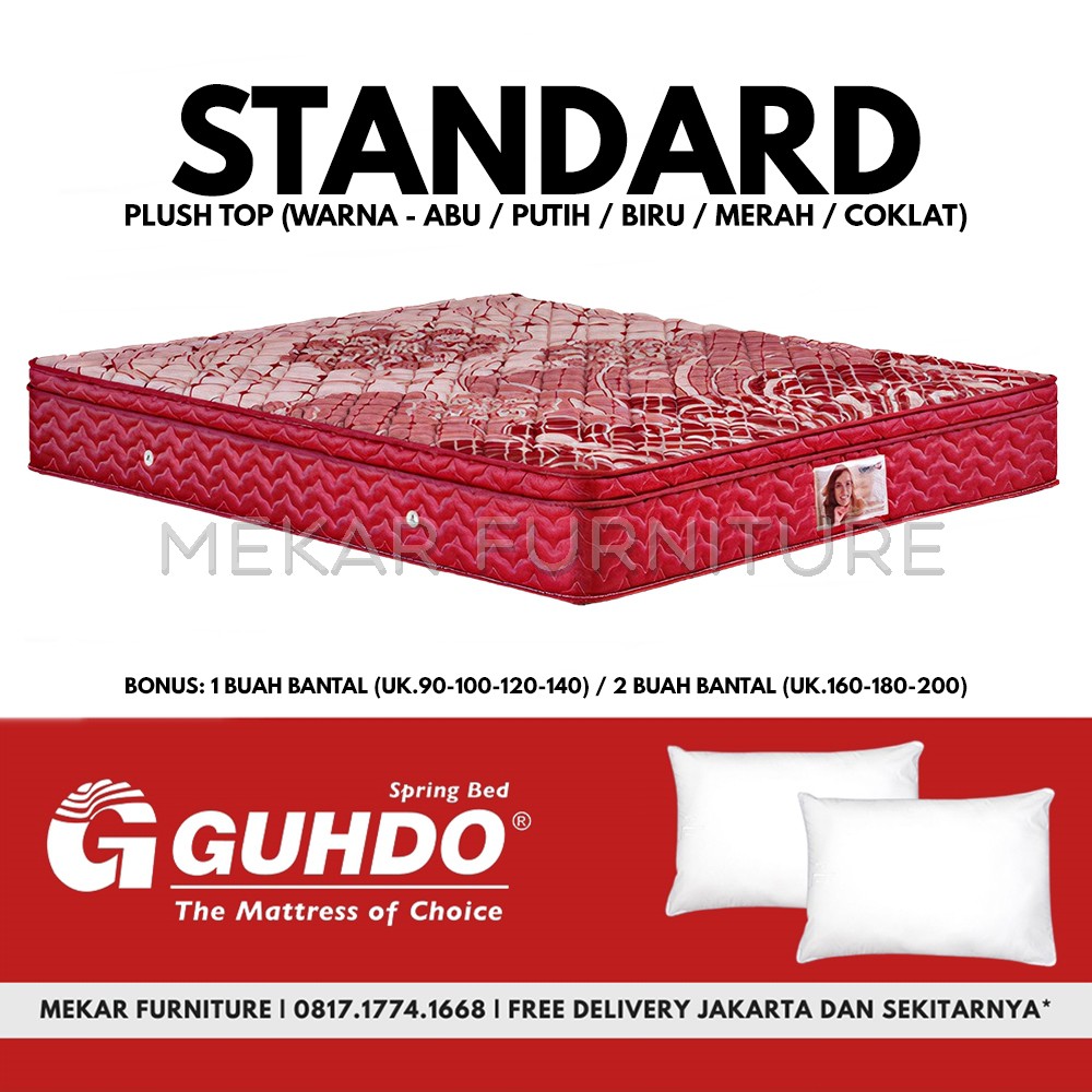 Jual GUHDO STANDARD PLUSH TOP Kasur Spring Bed 100 X 200 - Mekar Furniture | Shopee Indonesia