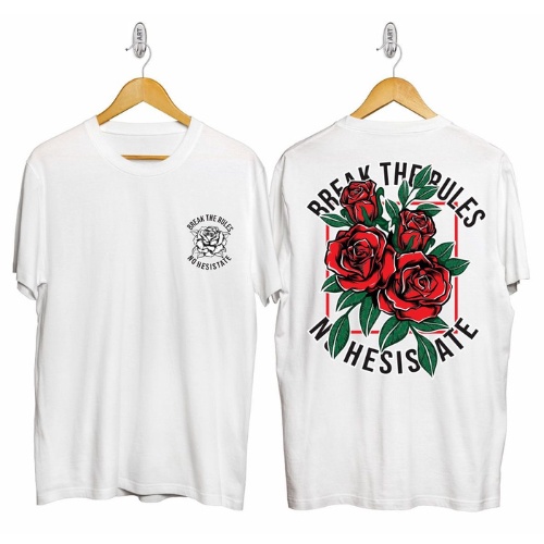 Jual Kaos Rose Break The Rules Mawar Merah Lengan Pendek \ T-shirt Distro Pria | Wanita | Shopee ...