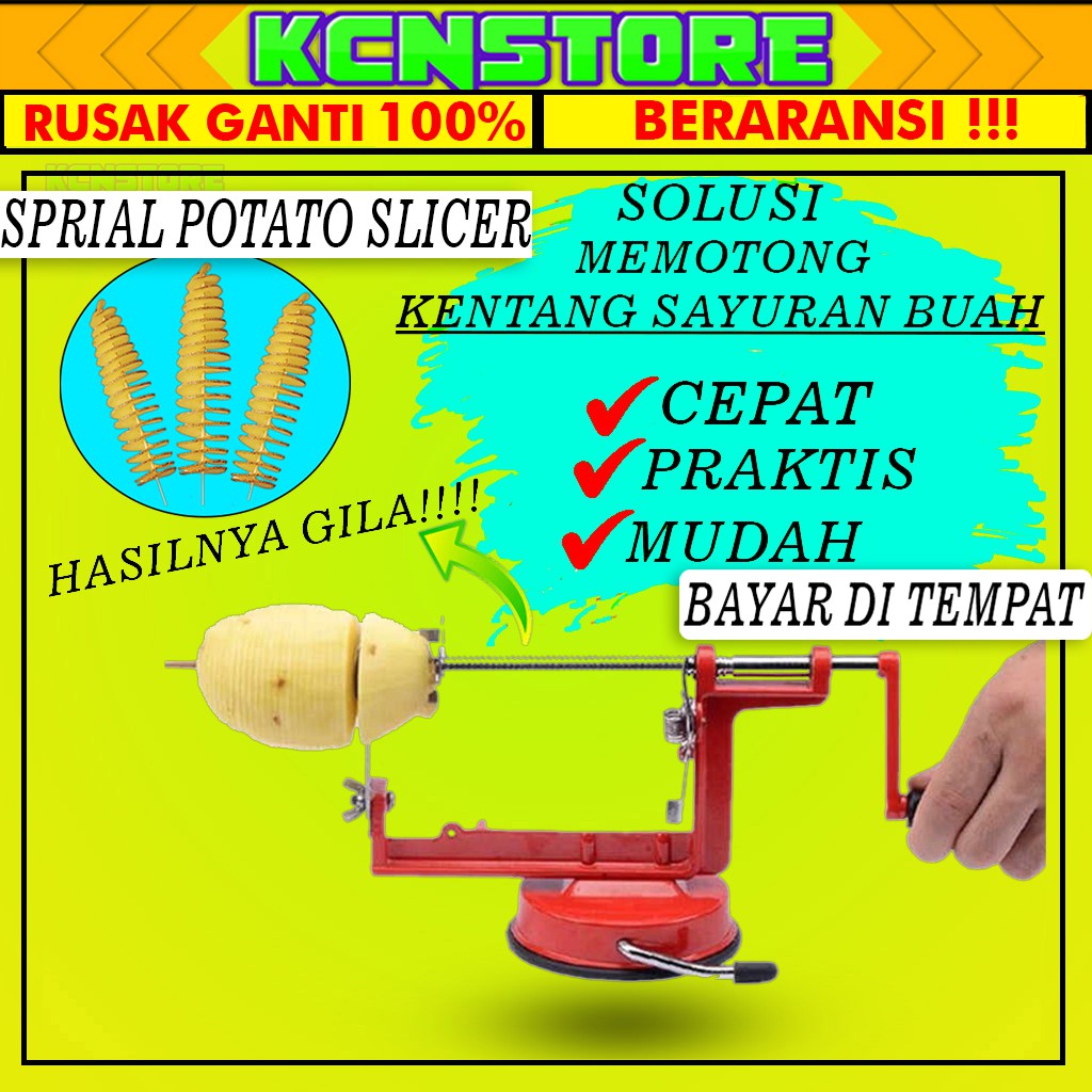 Jual ALAT PENGUPAS KENTANG SPIRAL ALAT PEMOTONG KENTANG SPIRAL POTATO ...