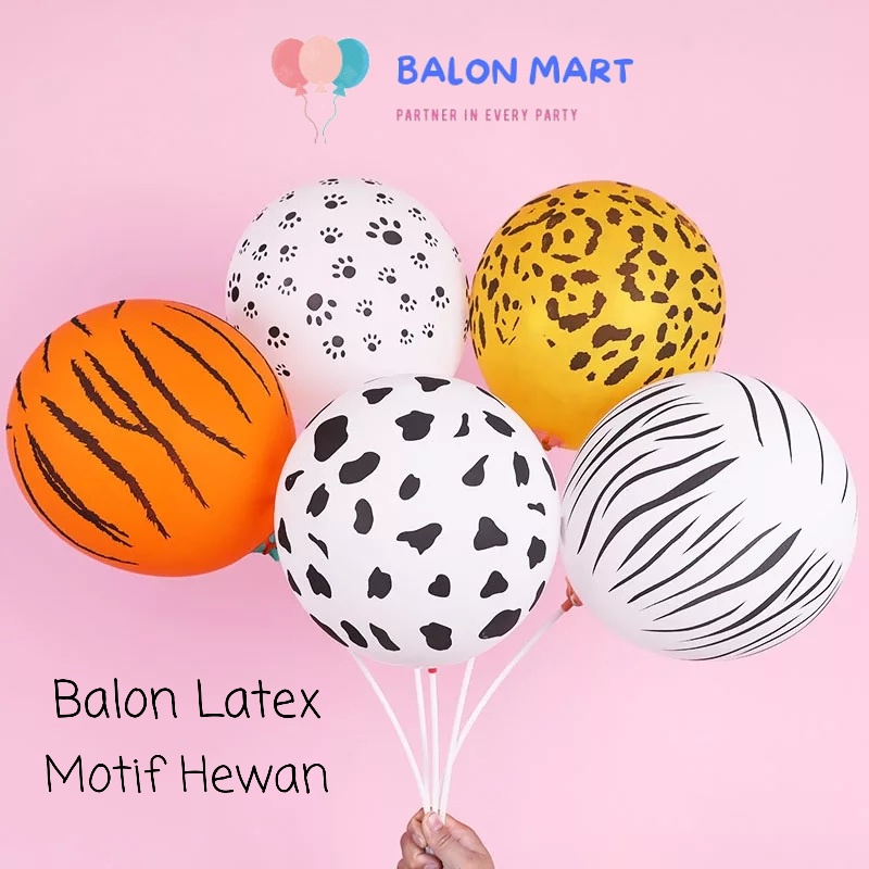 Jual Balon Latex Motif Hewan / Animal 12 Inch (satuan) | Shopee Indonesia