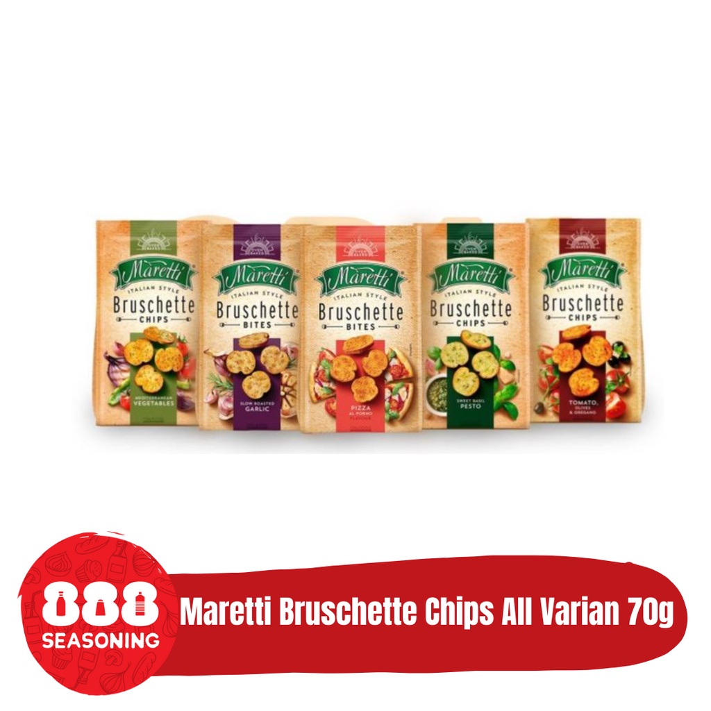 Jual MARETTI BRUSCHETTE CHIPS/ SNACKS 70G | Shopee Indonesia