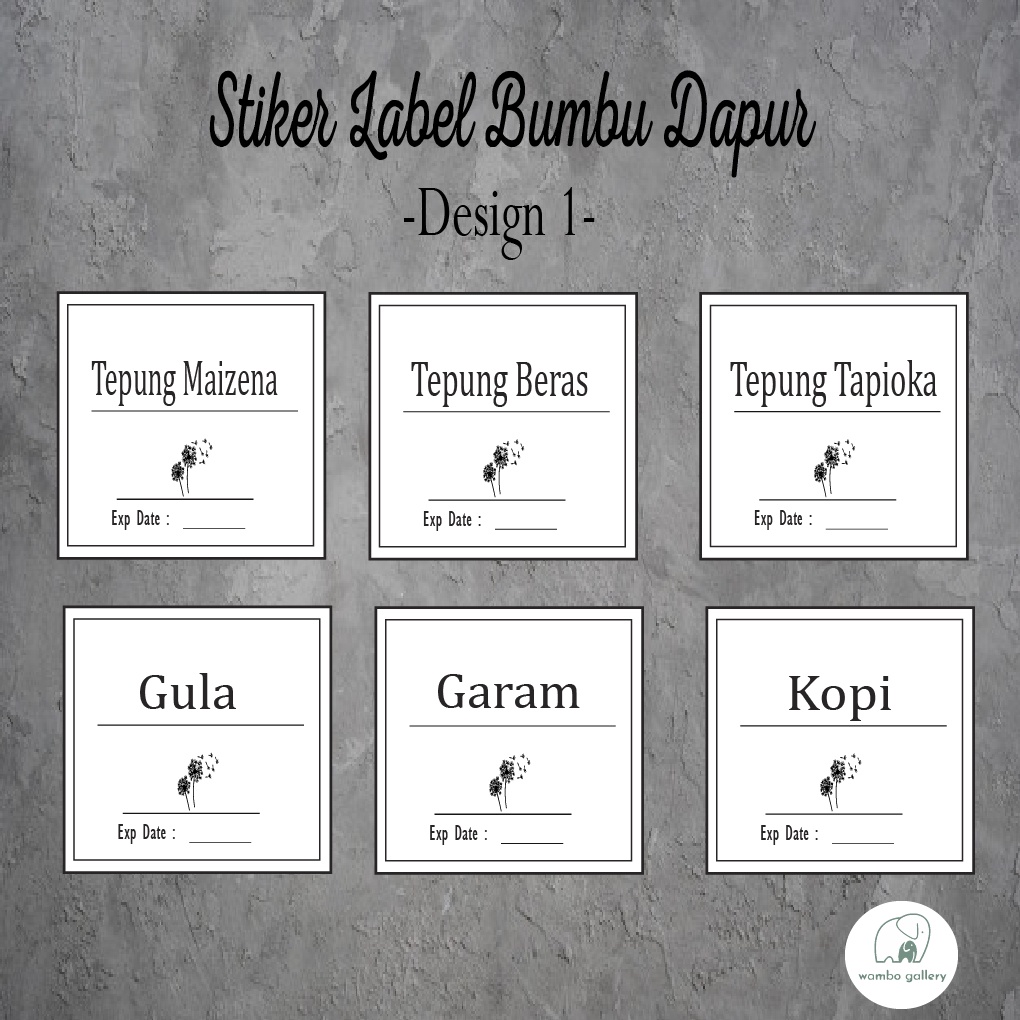Jual Stiker Label Bumbu Masakan/Label Dapur | Shopee Indonesia