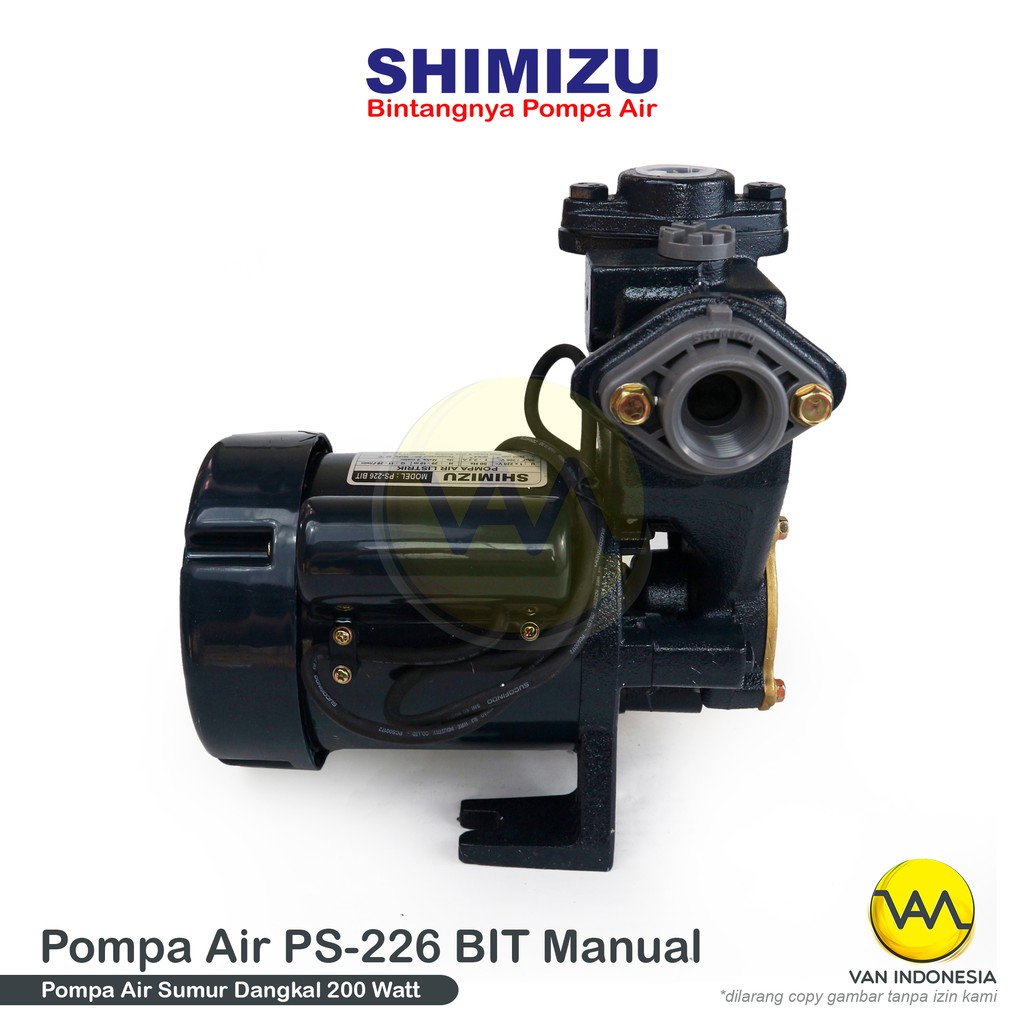 Jual Shimizu Pompa Air Sumur Dangkal Shimizu PS 226 BIT Manual Pompa ...