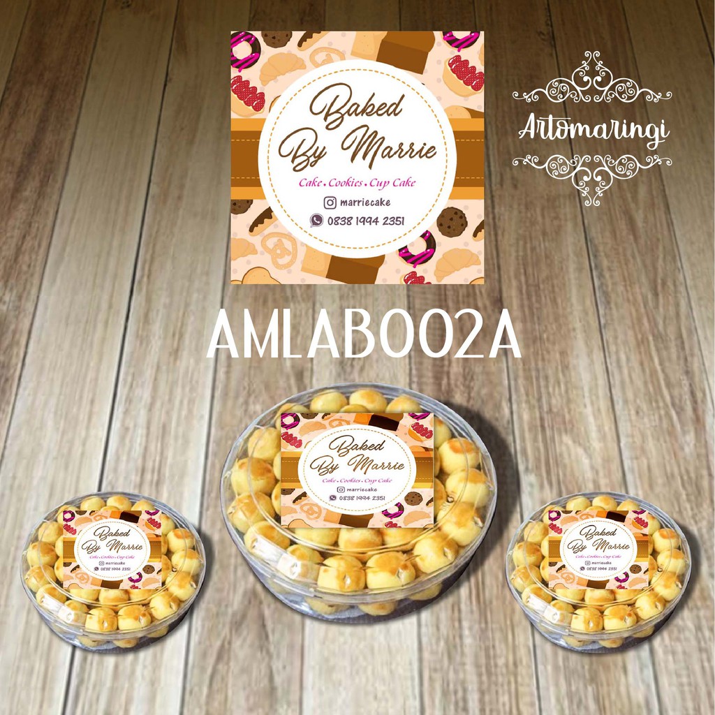 Jual Hanabi STIKER LABEL KEMASAN / STICKER LABEL KUE KERING AMLAB02A ...