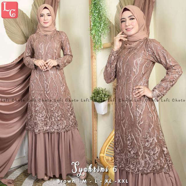 Jual Gamis modern syahrini 6 / kebaya modern / gamis pesta / dress tutu ...