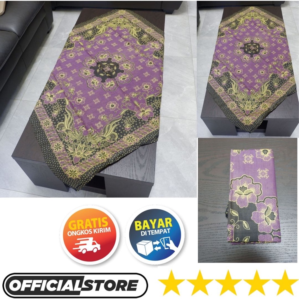 Jual Taplak Meja Ruang Tamu Motif Batik Persegi Empat Kotak Ukuran 100 ...