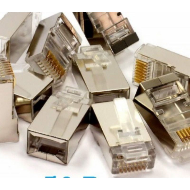 Jual konektor RJ45 port , Connector RJ45 cat 5E cat6 ,logam besi ...