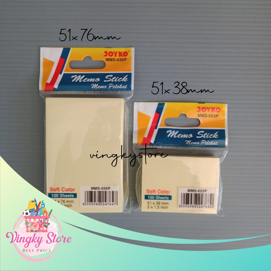 Jual Memo Stick / Sticky Note / Kertas Memo / Memo Tempel Joyko ...