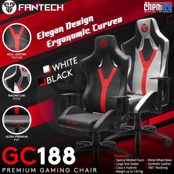 Jual Fantech GC188 / GC-188 Gaming Chair / Kursi Gaming - Hitam ...