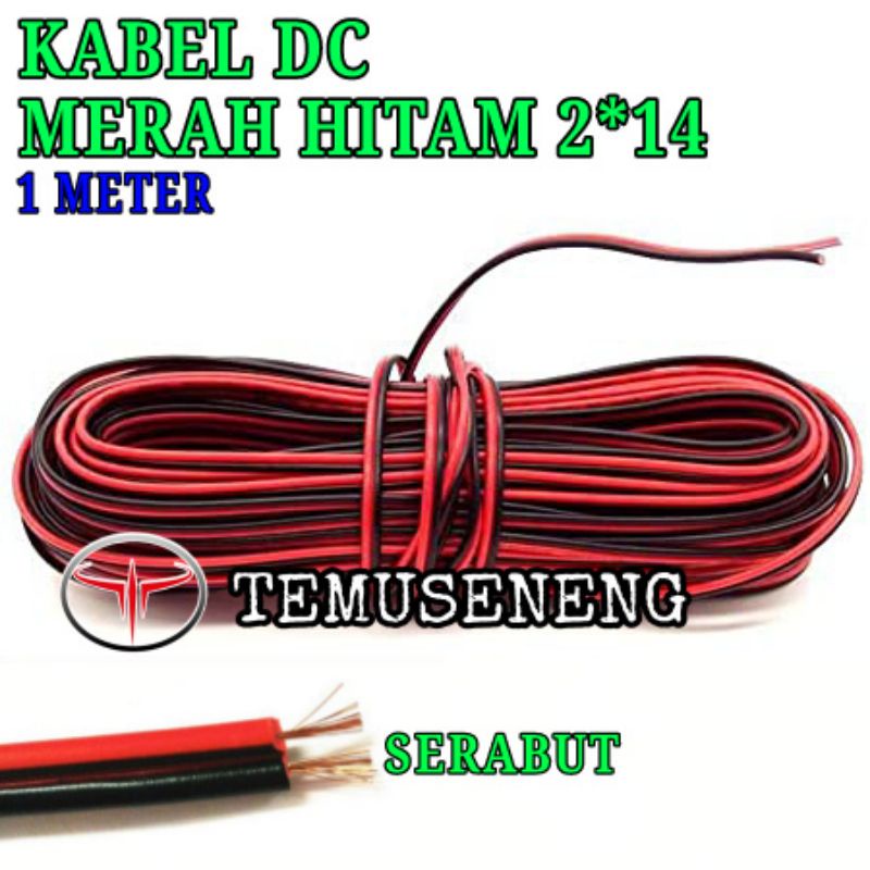 Jual Kabel Dc 12V Serabut Merah Hitam Untuk Aki Accu Mobil Motor Harga ...